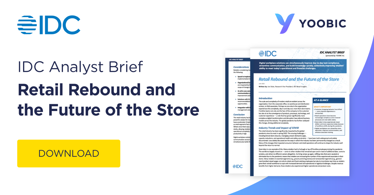 IDC Analyst Brief - Retail Rebound and the Future of the Store